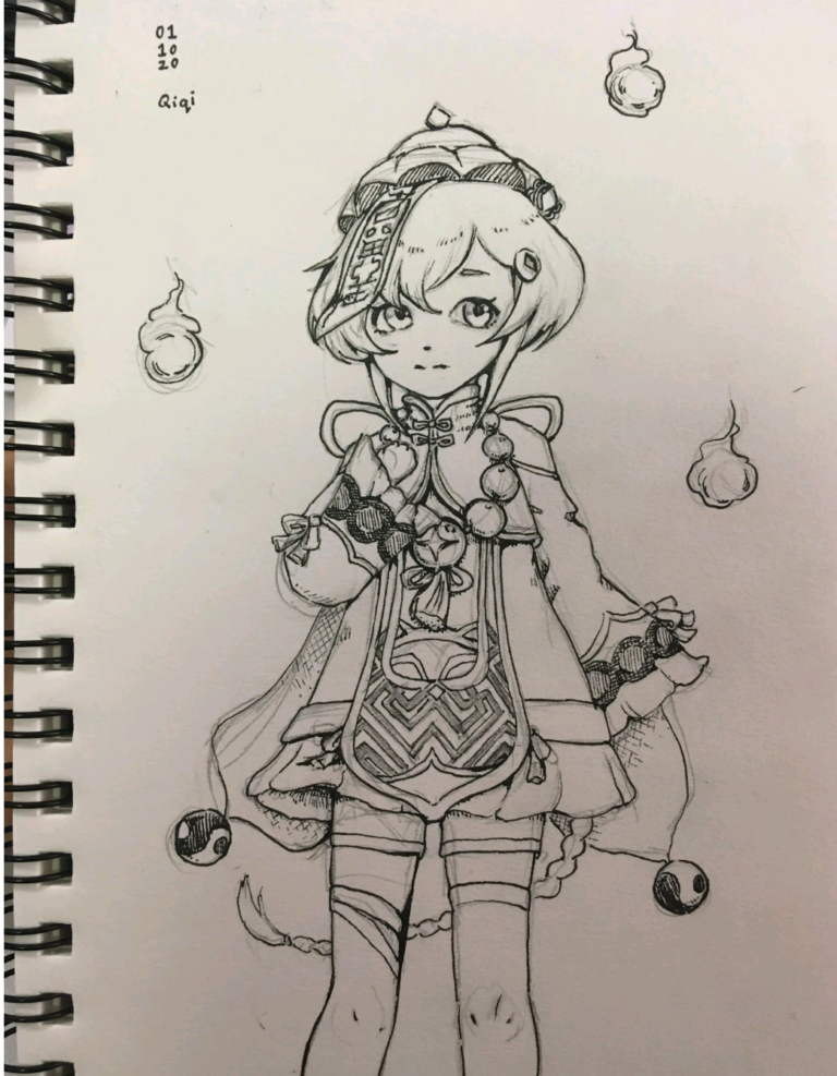 Cómo Dibujar a Qiqi de Genshin Impact - Imágenes Y Consejos - PracticArte
